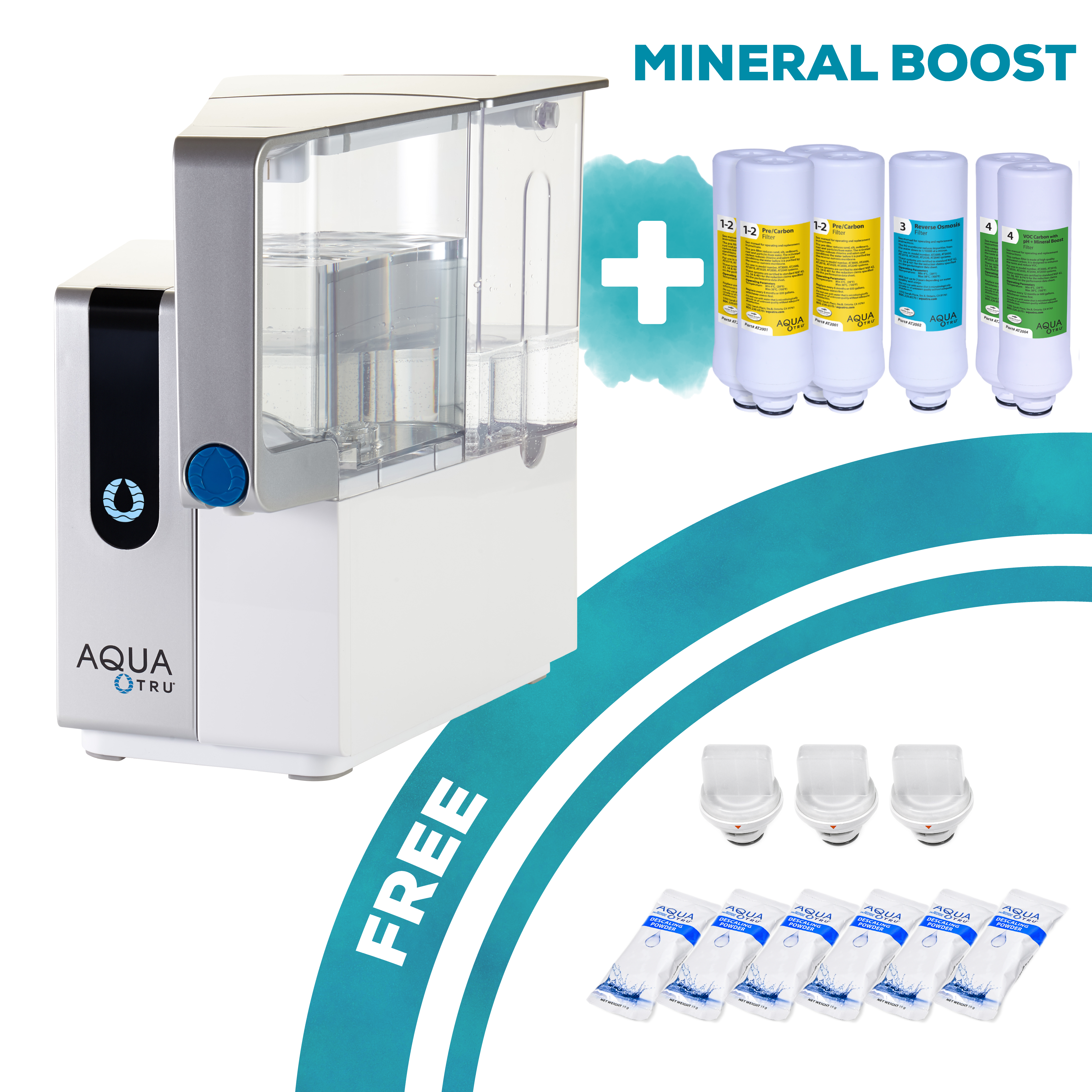 AquaTru Classic - Alkaline Unit + 2 year Filter Pack + FREE descaling ...